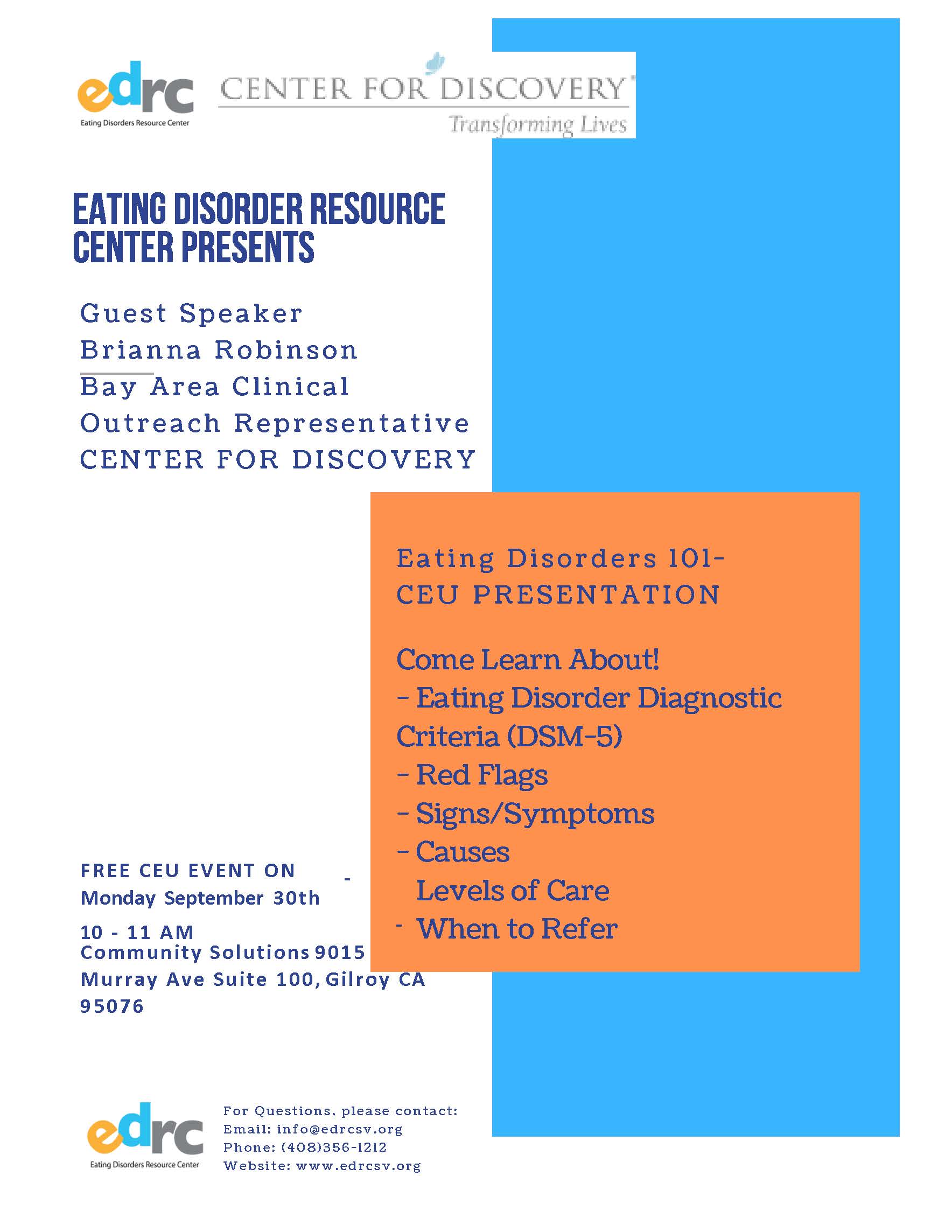 Eating Disorders 101 – Community Solutions